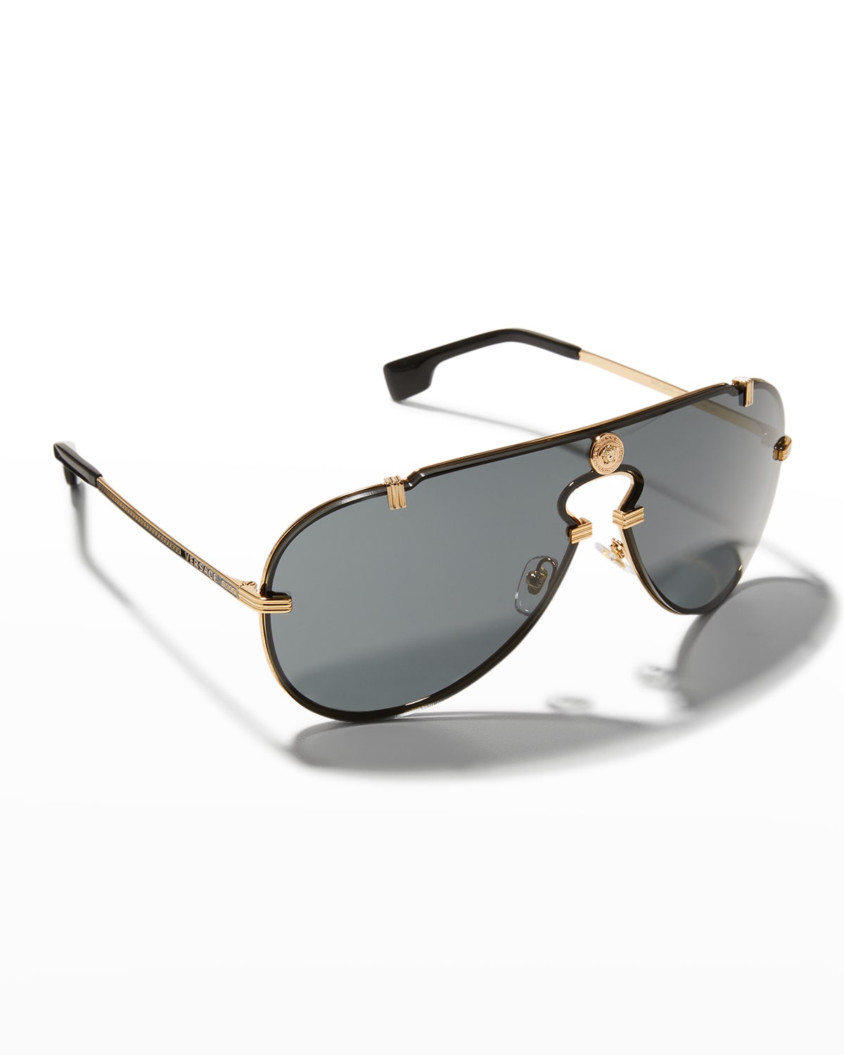Versace Medusa Metal Aviator Sunglasses | Neiman Marcus