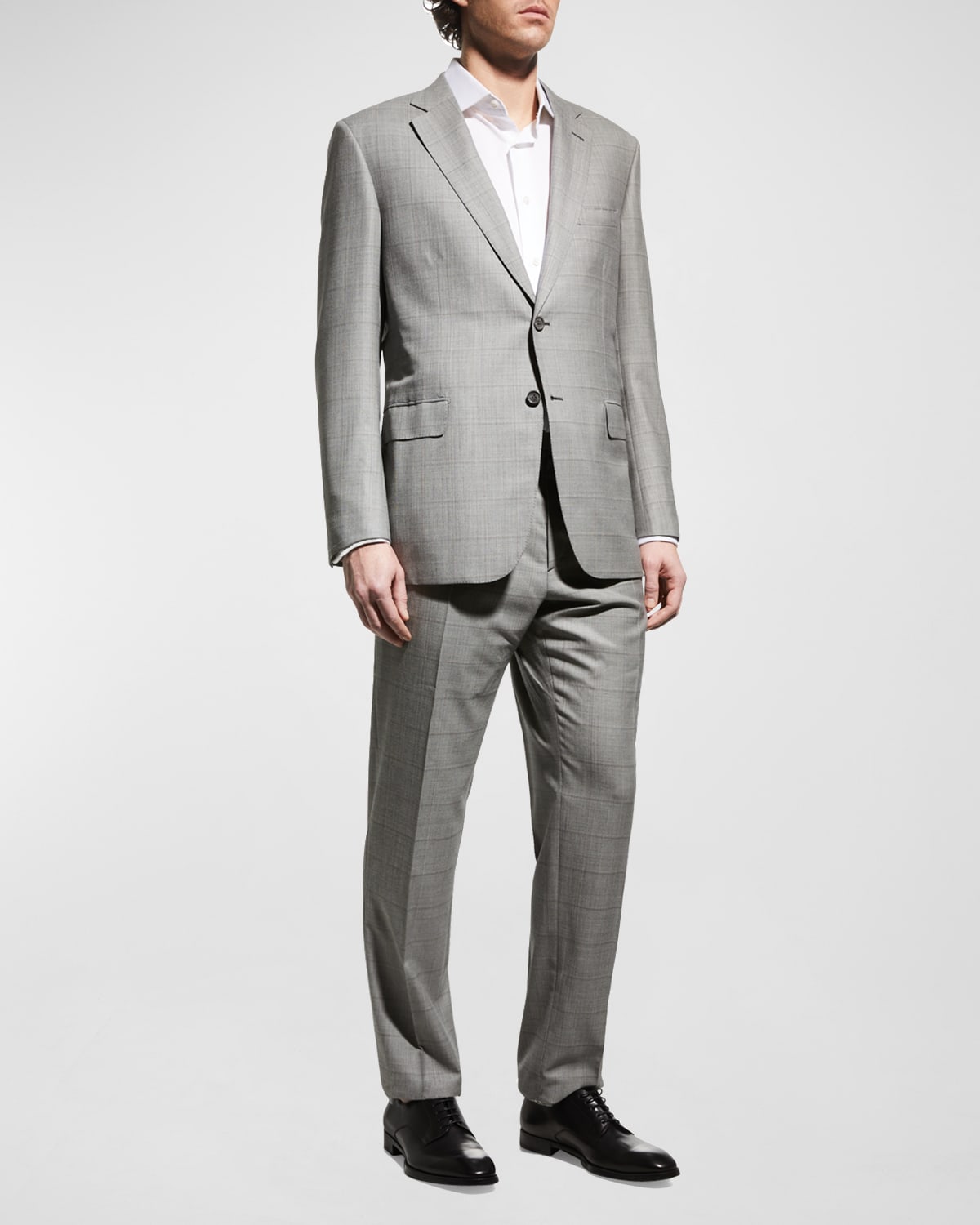 Brioni Men's Wool Herringbone Suit | Neiman Marcus