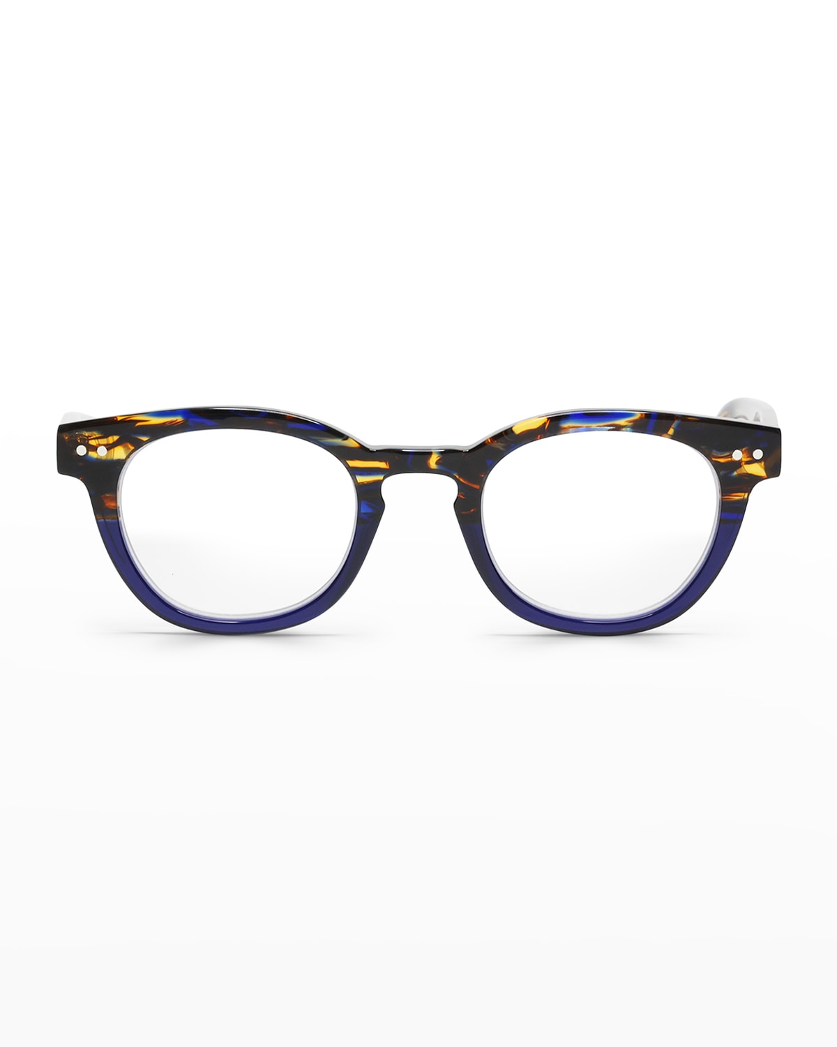 TOM FORD Blue Light Blocking Two-Tone Acetate Cat-Eye Glasses | Neiman ...