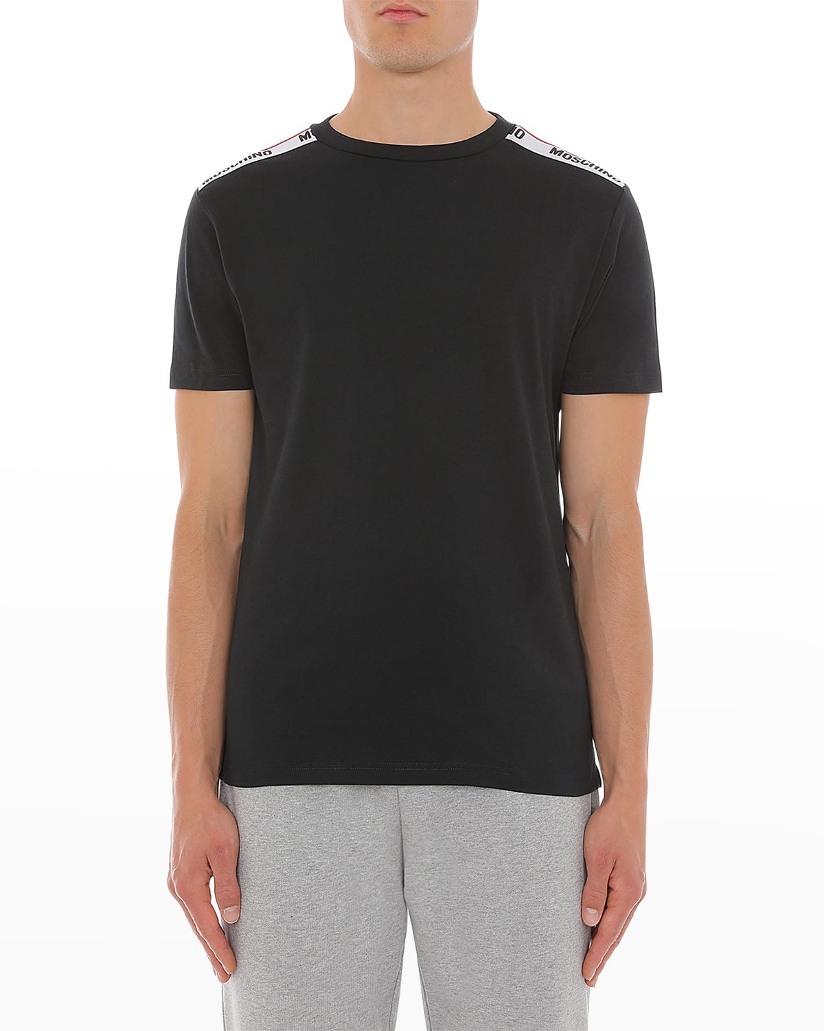 Moschino Men's Logo-Tape Crew T-Shirt | Neiman Marcus