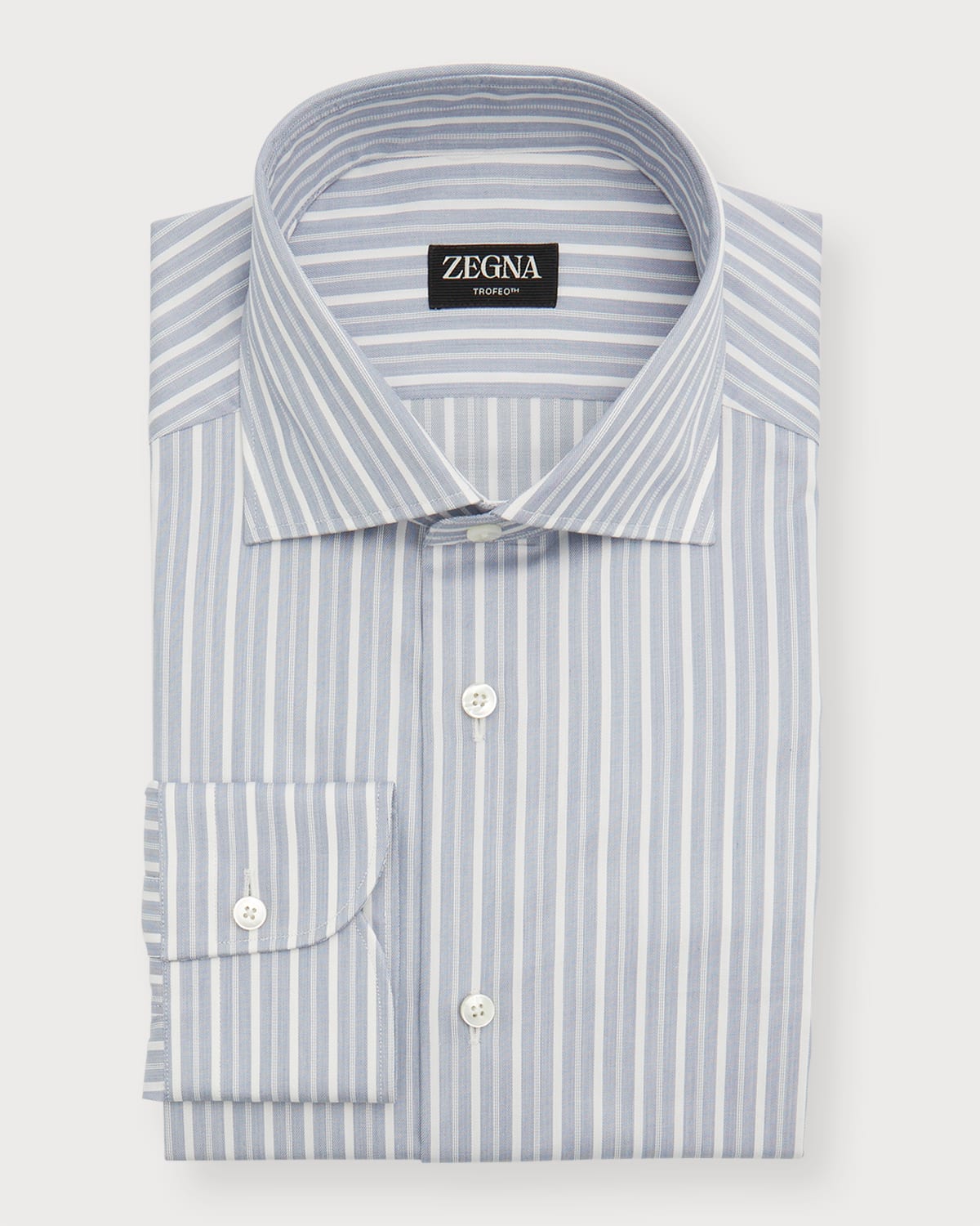 Brioni Men's Multi-Stripe Cotton Dress Shirt | Neiman Marcus