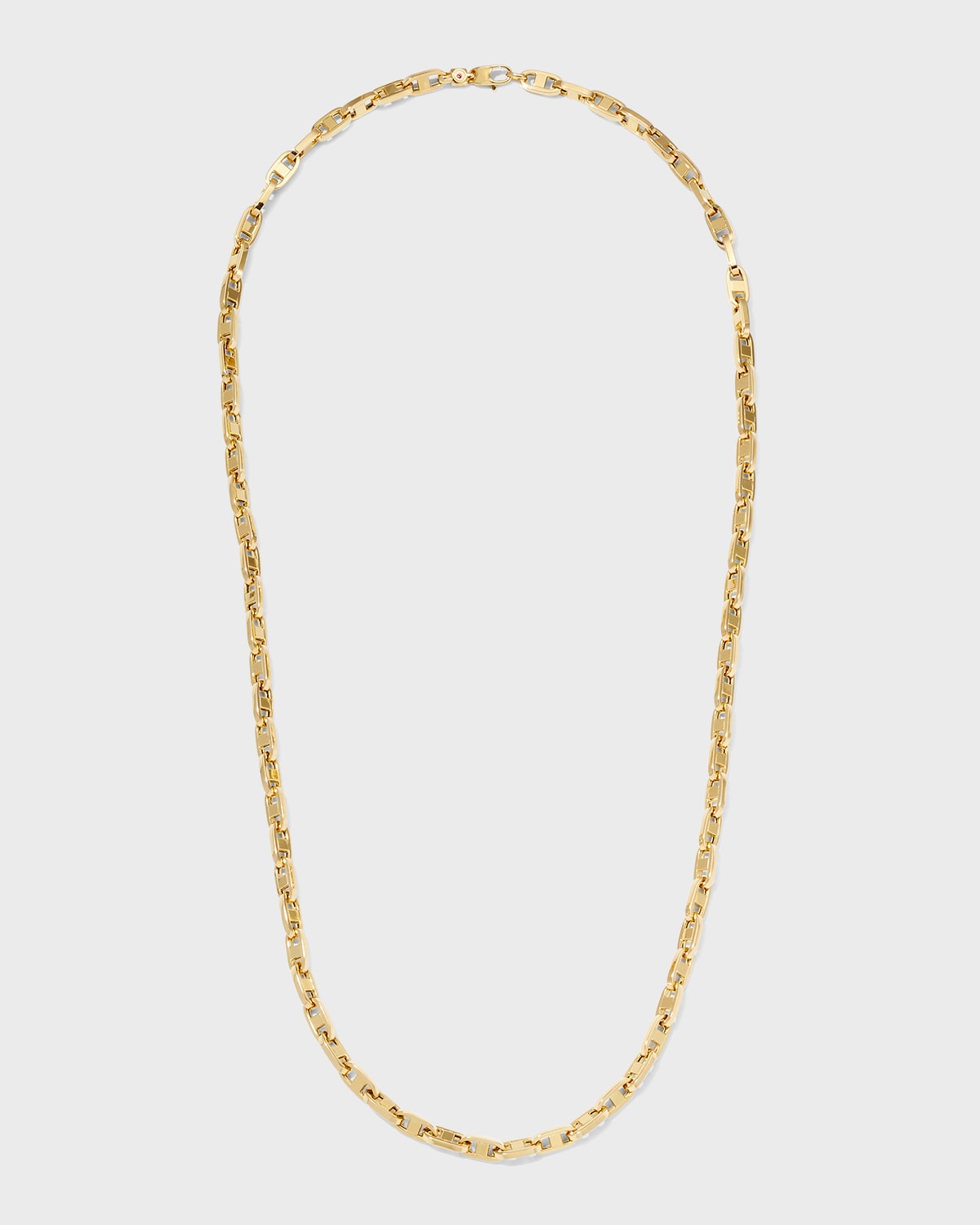 Roberto Coin Yellow Gold Alternating Long and Short Oval Link Chain ...