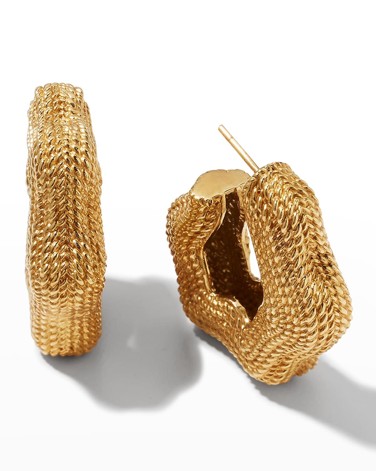 Joanna Laura Constantine 18k Gold Plated Twisted Wire Hoop Earrings ...