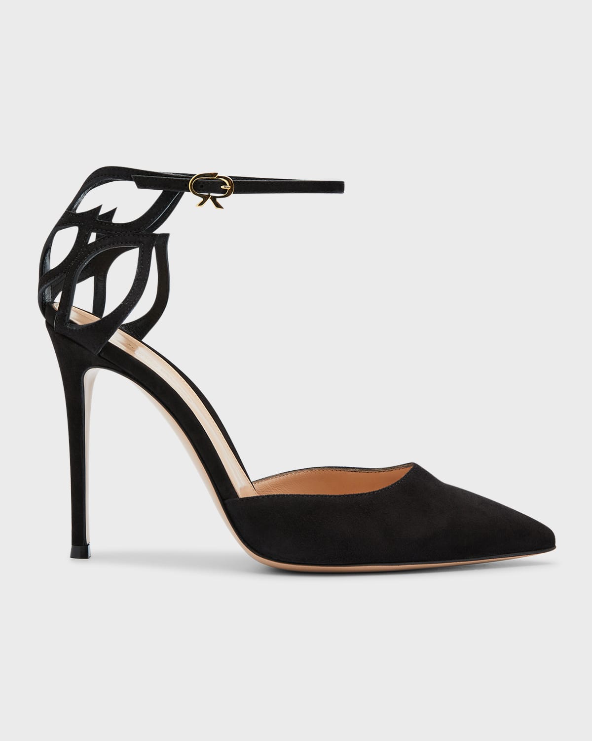 Aquazzura Love Affair Patent Ankle-Strap Pumps | Neiman Marcus