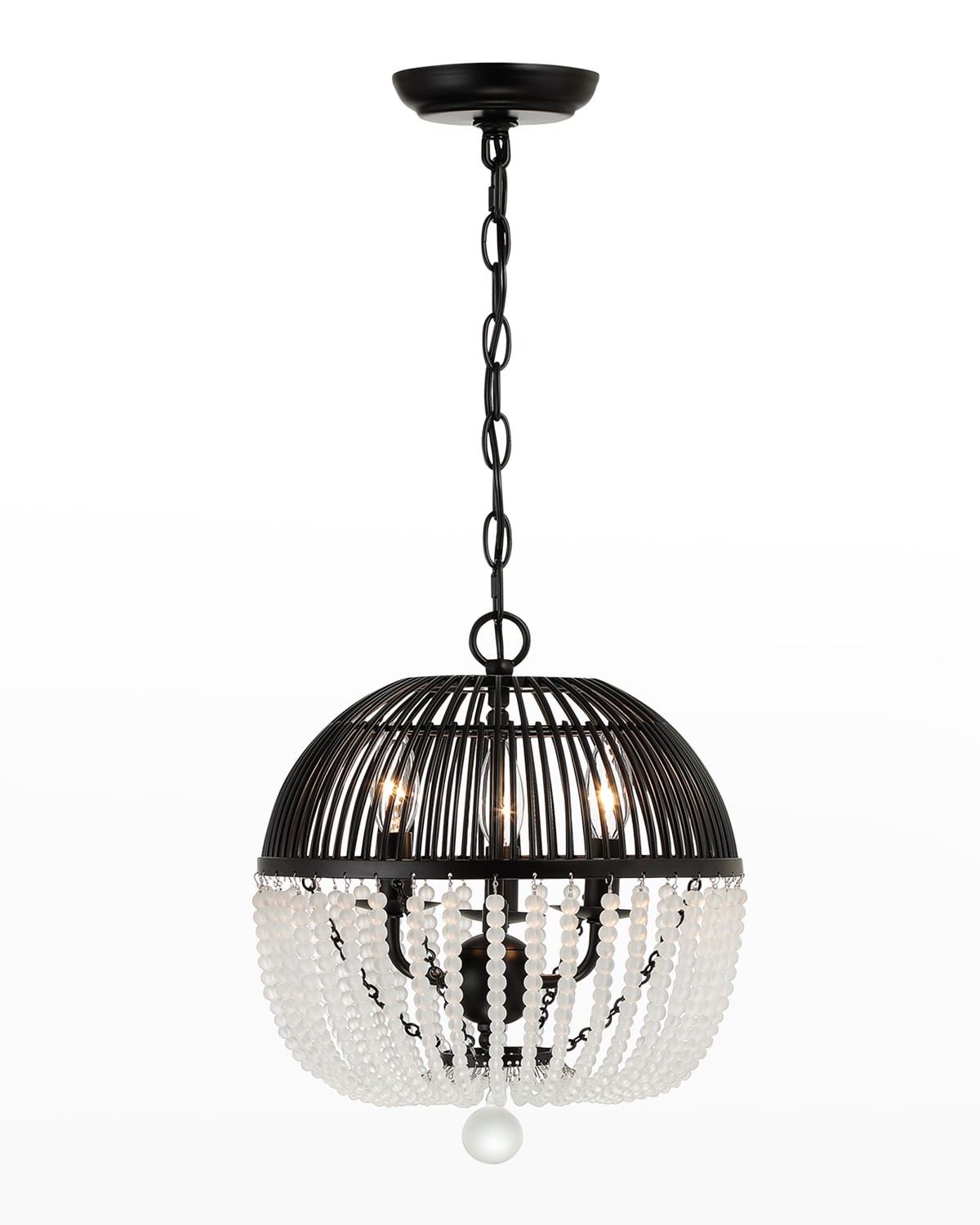 Crystorama Rylee 3-Light Matte Black Chandelier | Neiman Marcus