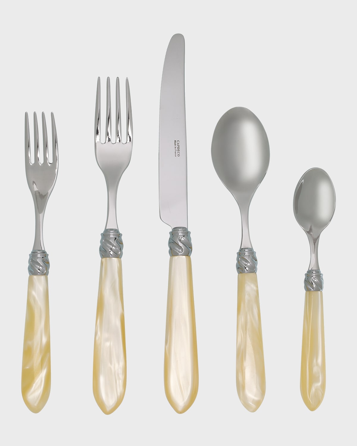 Capdeco Diana 5-Piece Place Setting, Granite | Neiman Marcus