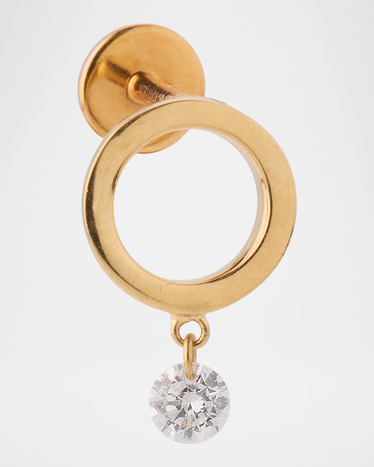 Persee Plain Eye Hanging One Diamond Stud Earring, Single | Neiman Marcus