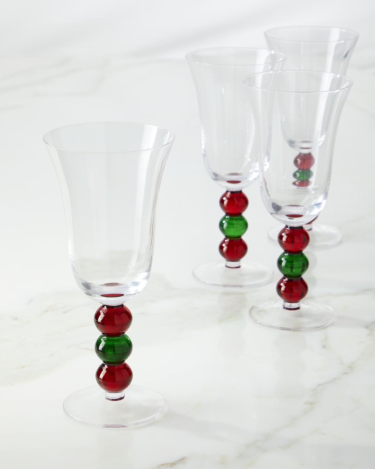 Neiman Marcus Red Glass Goblets, Set of 4 | Neiman Marcus
