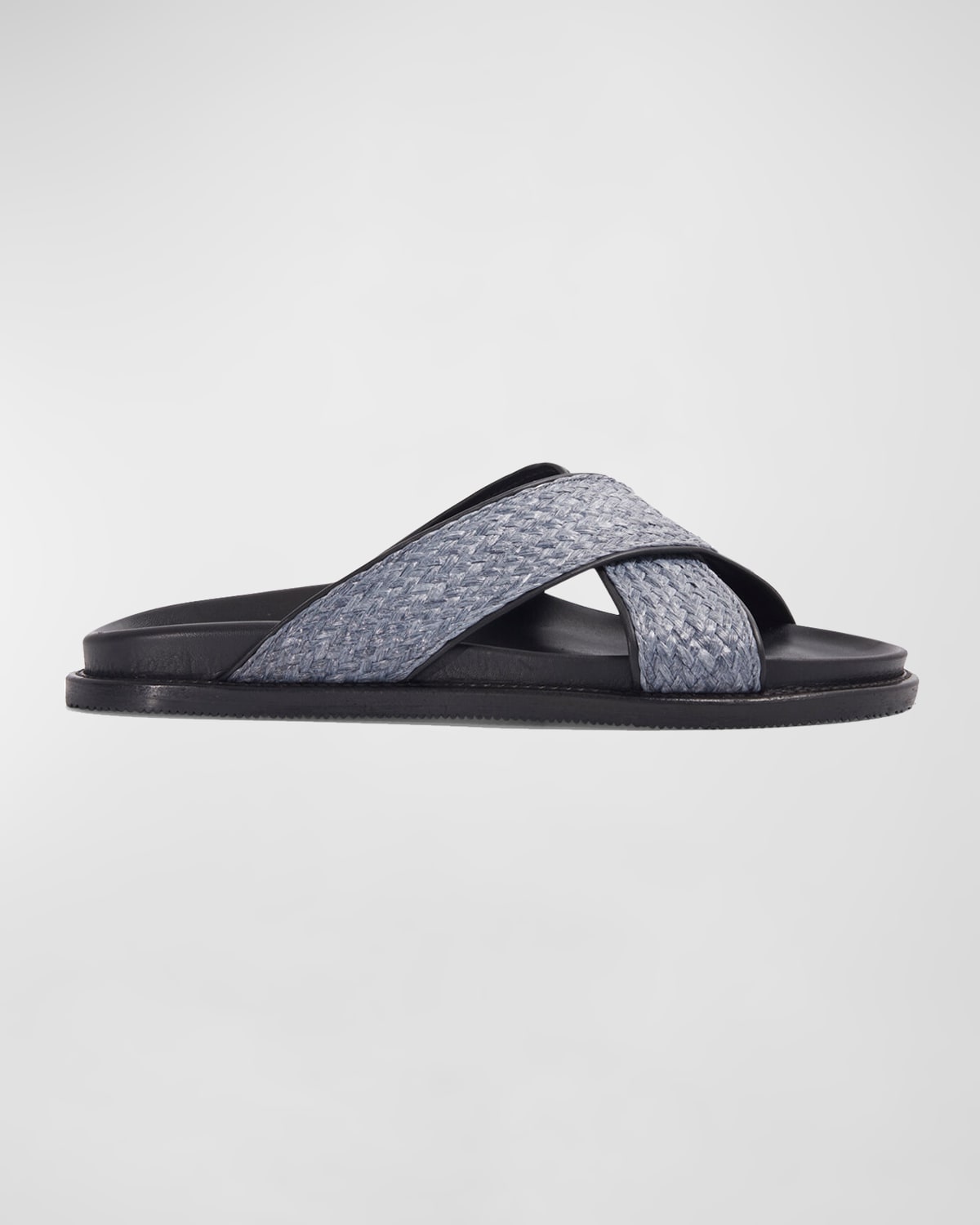 Paul Stuart Men's Palau Woven Crisscross Leather Slide Sandals | Neiman ...