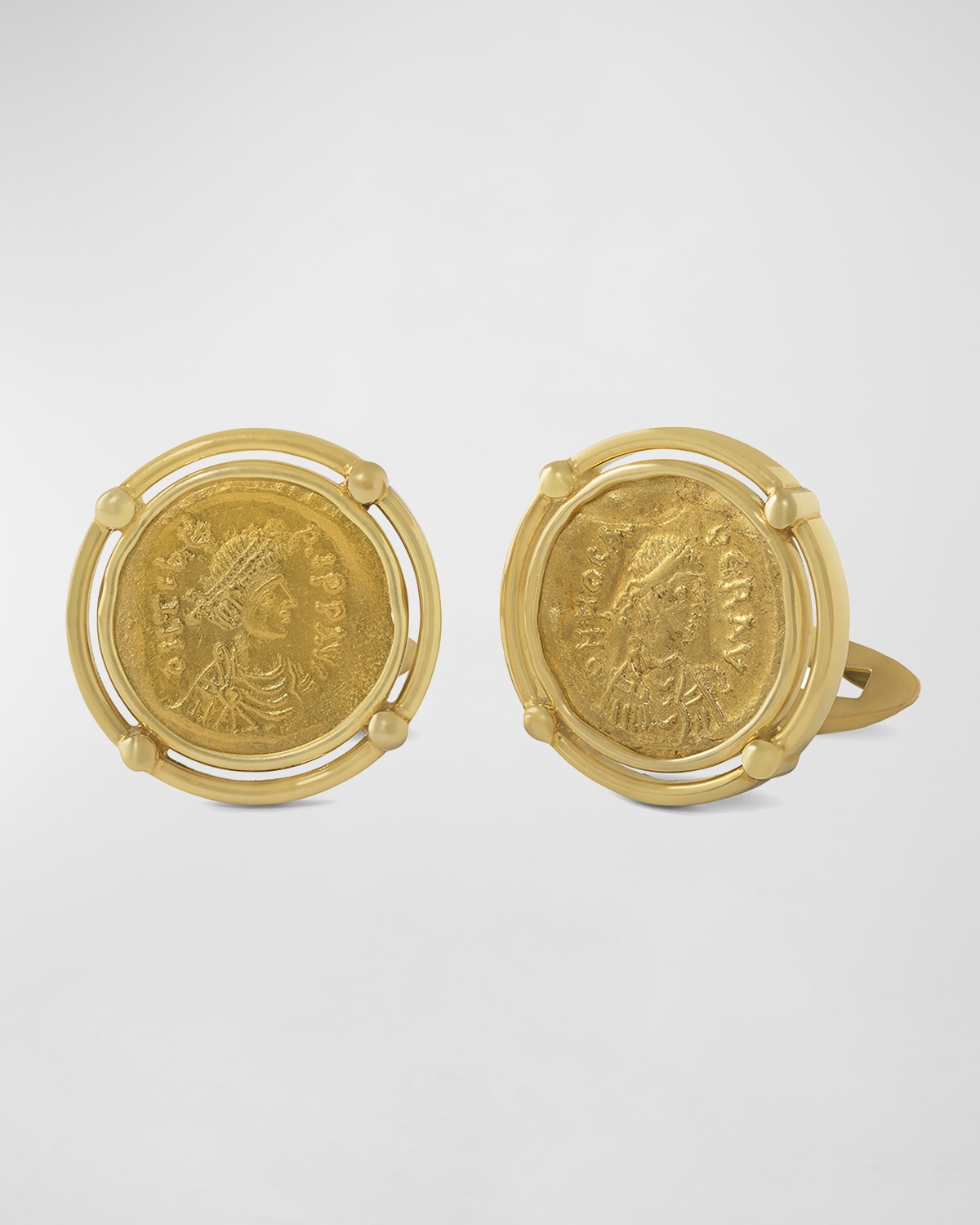 Jorge Adeler Men's 18K Yellow Gold Ancient Charity Coin Cufflinks ...