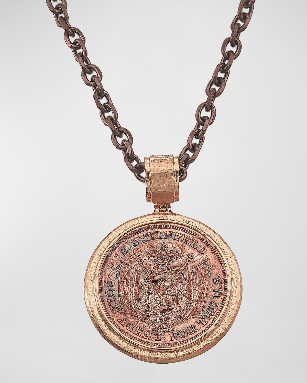 Jorge Adeler Men's 18k Rose Gold Ancient Coin Pendant | Neiman Marcus