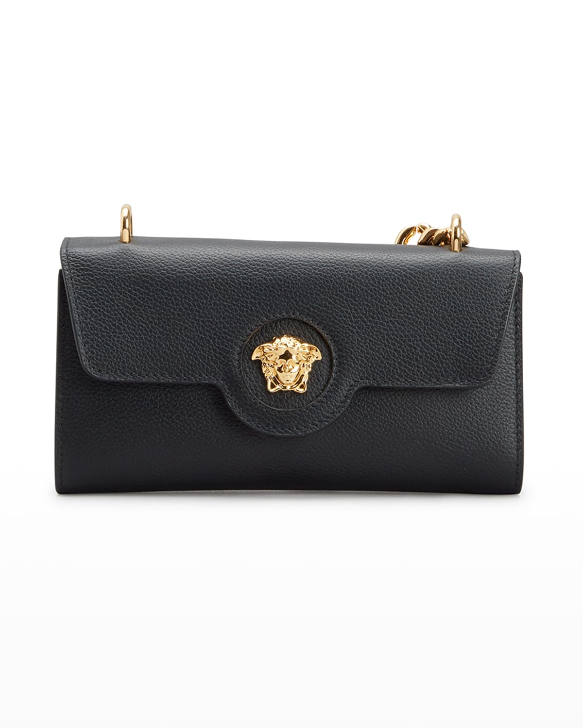 Versace Greca Goddess Leather Wallet on Chain | Neiman Marcus