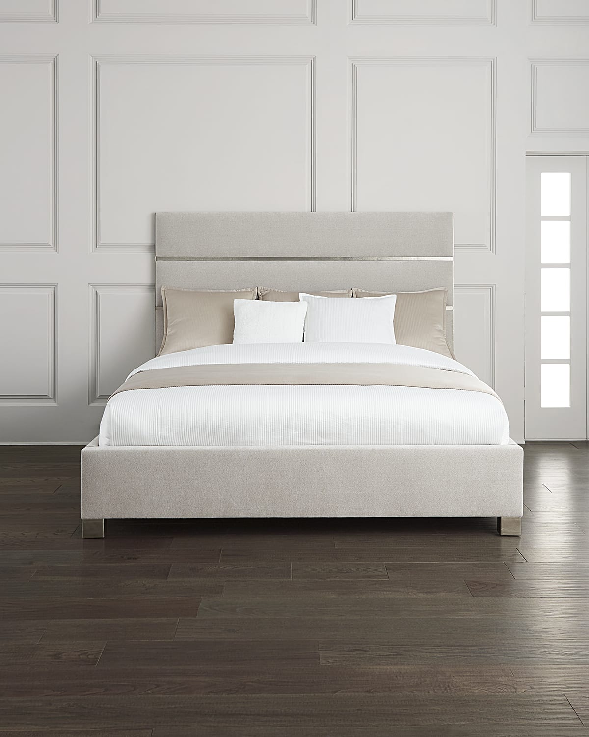 Bernhardt Solaria Extended Panel Upholstered King Bed | Neiman Marcus