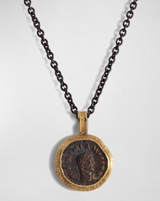 Jorge Adeler Men's 18K Yellow Gold Crusader Coin Pendant | Neiman Marcus