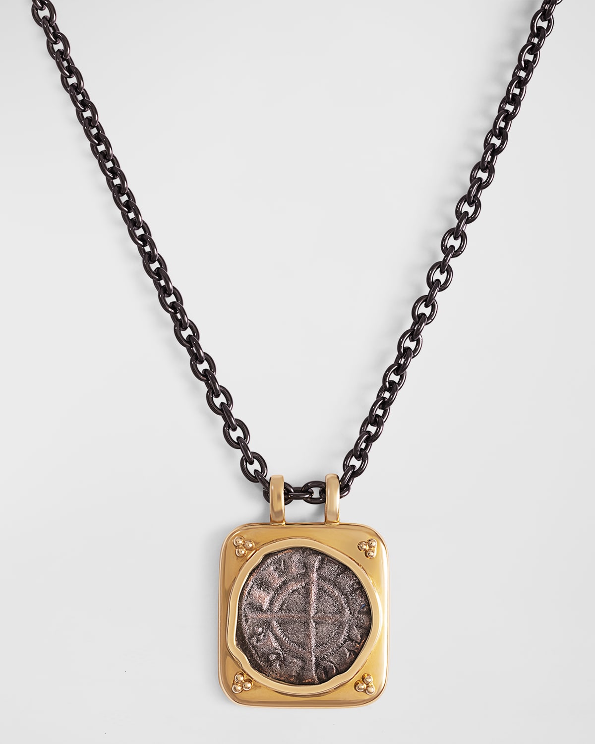 Jorge Adeler Men's 18K Yellow Gold Apollo Coin Pendant | Neiman Marcus