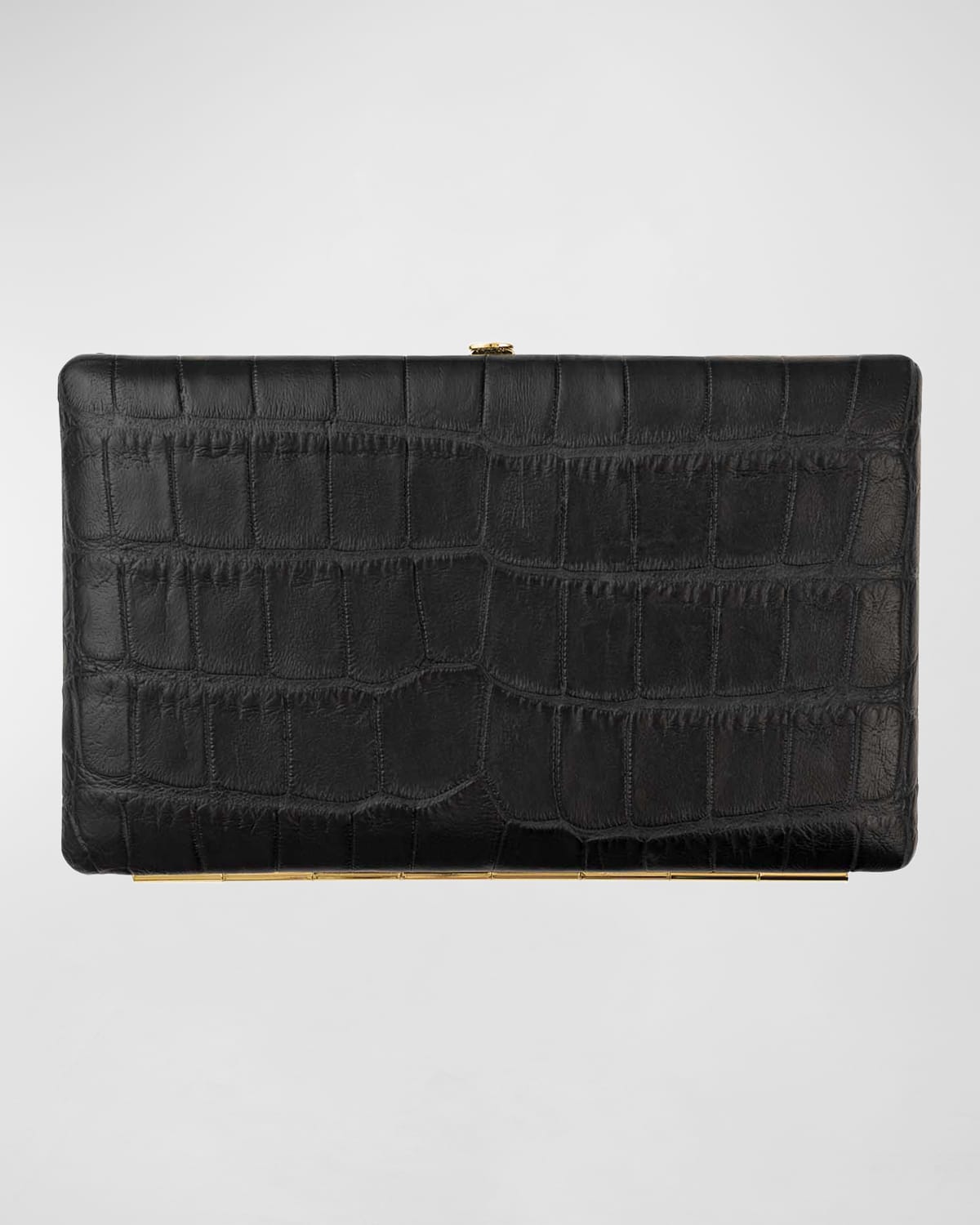 Abas Mini Polished Matte Alligator Bifold Wallet | Neiman Marcus