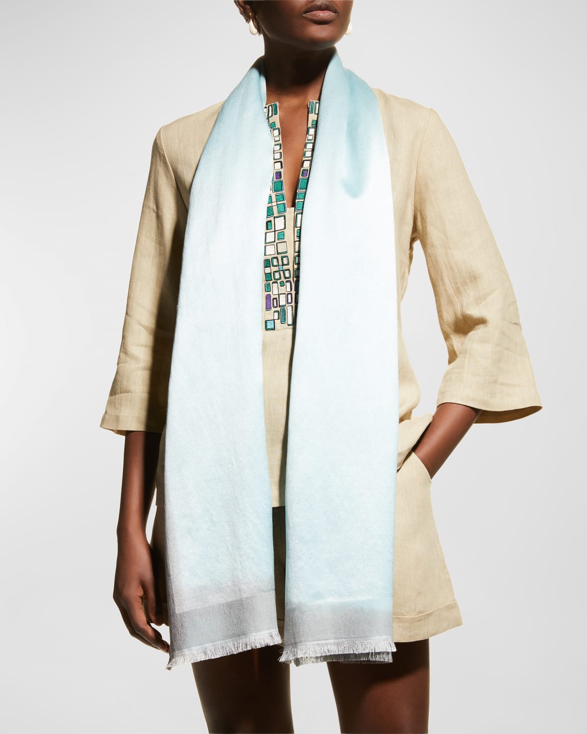 Coach Signature C Border Stole | Neiman Marcus