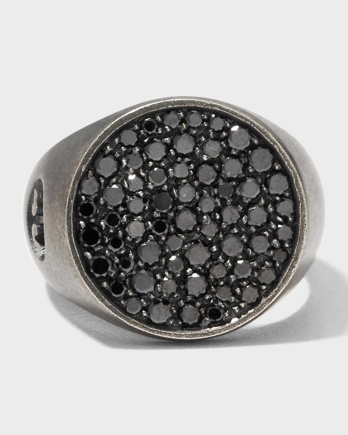 Marco Dal Maso Men's Yellow Gold Icon Signet Ring with Single Black ...