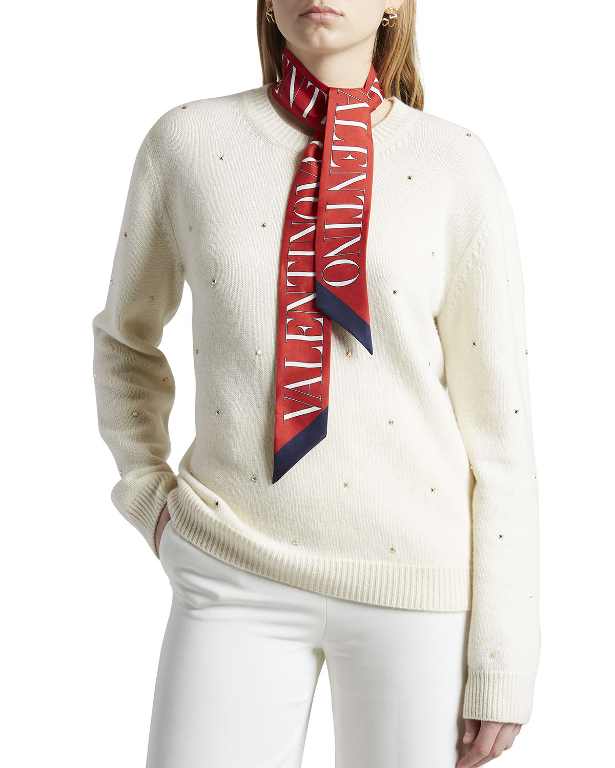 Balenciaga Men's Reversible Wool Logo Scarf | Neiman Marcus