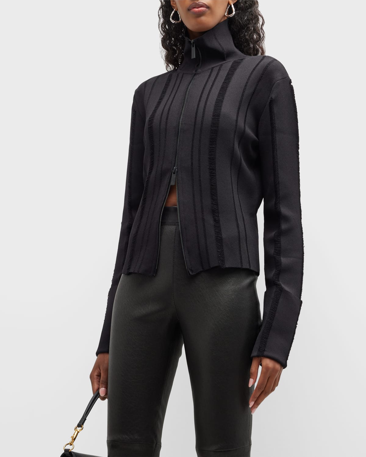 RECTO Two-Way Ribbed Cardigan | Neiman Marcus