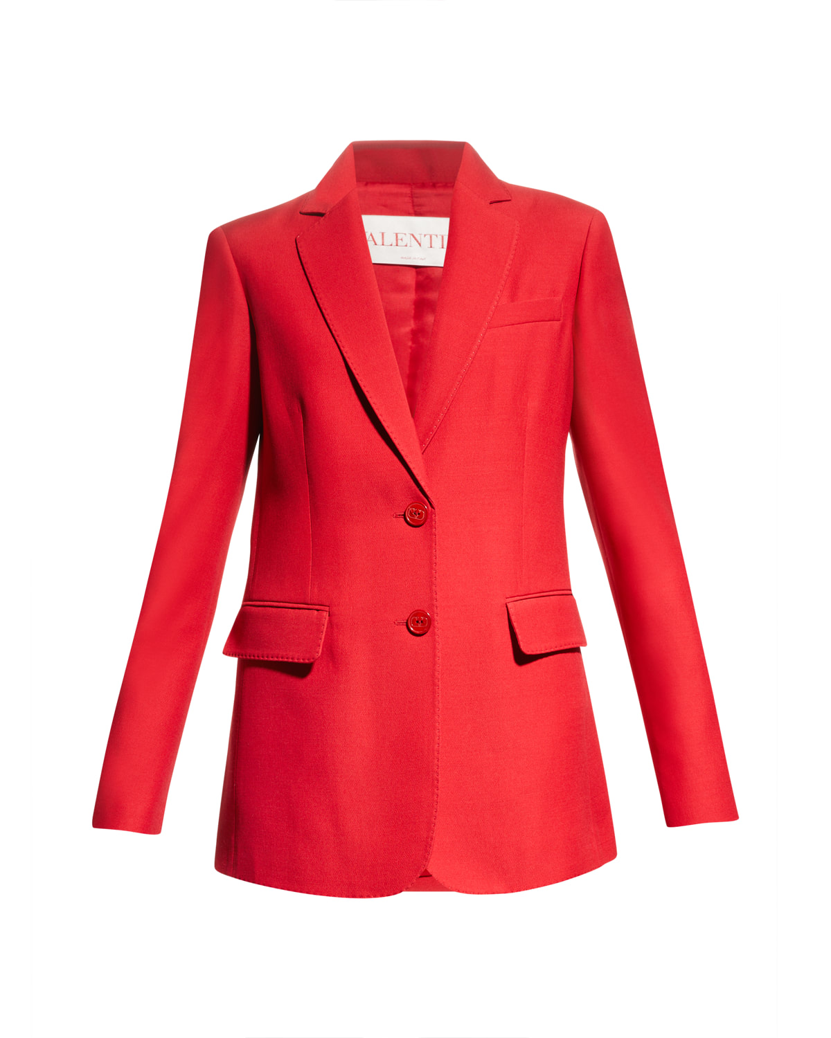 St. John Stretch Crepe Single-Breasted Suiting Jacket | Neiman Marcus