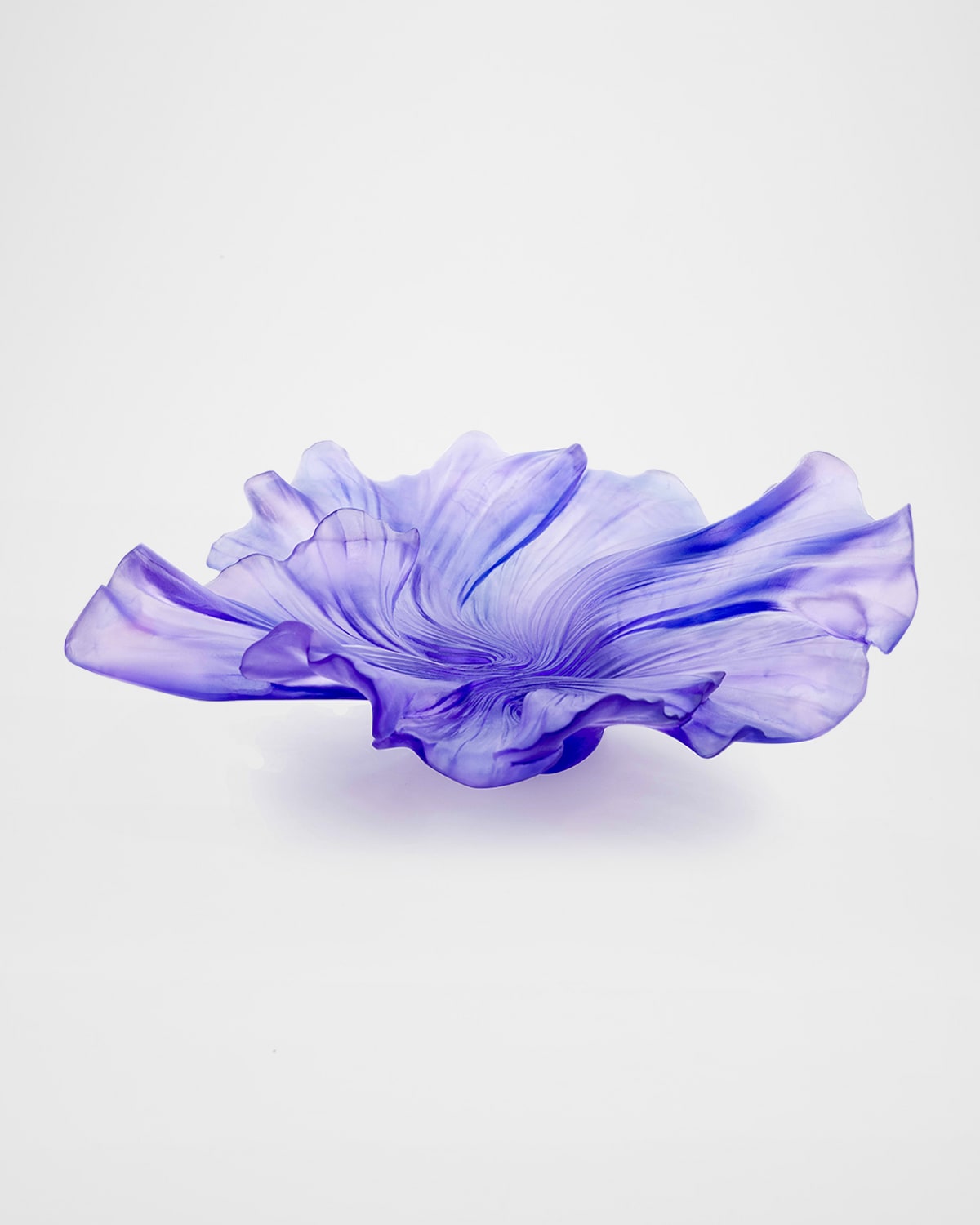 Daum Croisiere Large Midnight Blue Gilded Draped Vase | Neiman Marcus