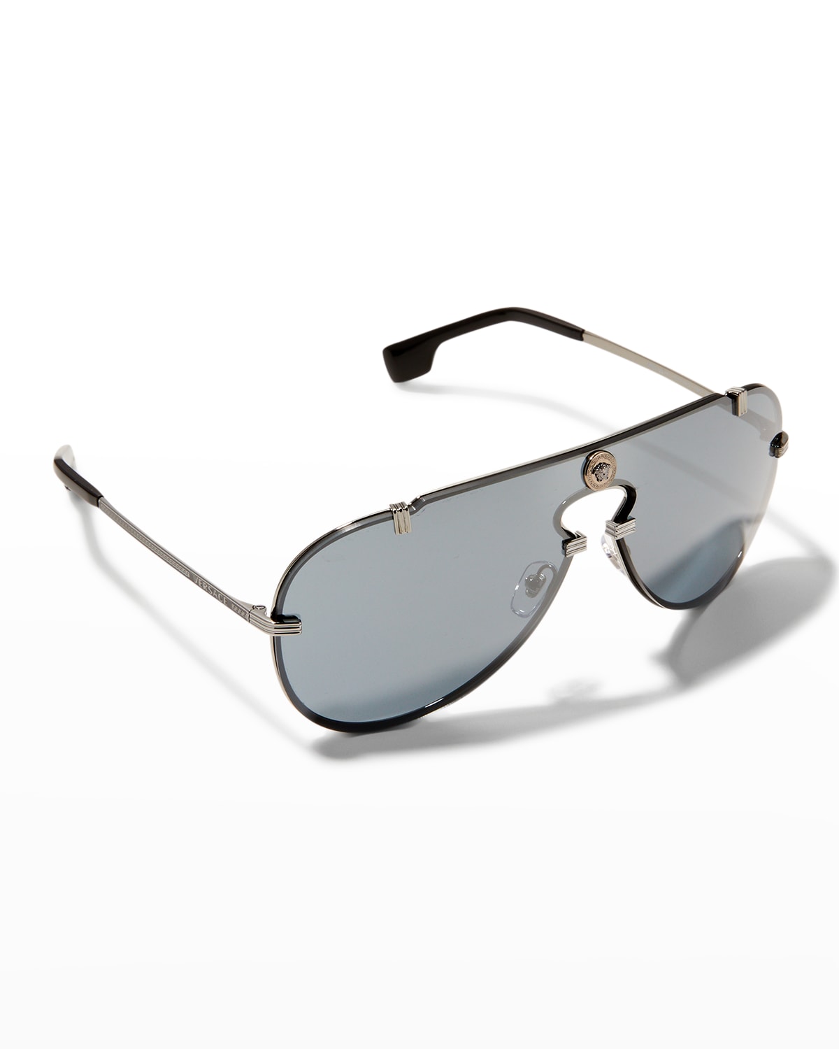 Versace Men's Medusa-Logo Shield Sunglasses | Neiman Marcus