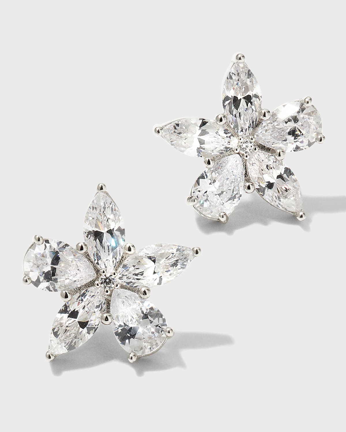 Golconda by Kenneth Jay Lane Cluster Cubic Zirconia Earrings with Drop ...