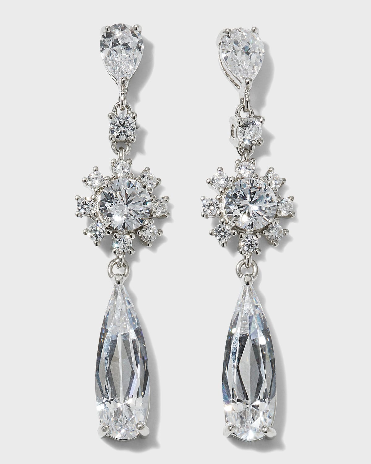 Golconda by Kenneth Jay Lane Multi Cubic Zirconia Vertical Earrings ...