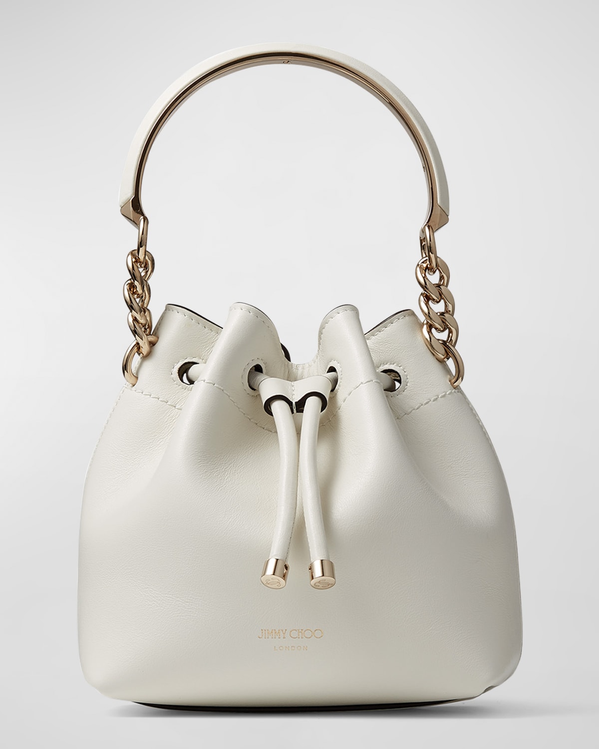 Jimmy Choo Bon Bon Bucket/s Soft Shiny Calf Leather | Neiman Marcus