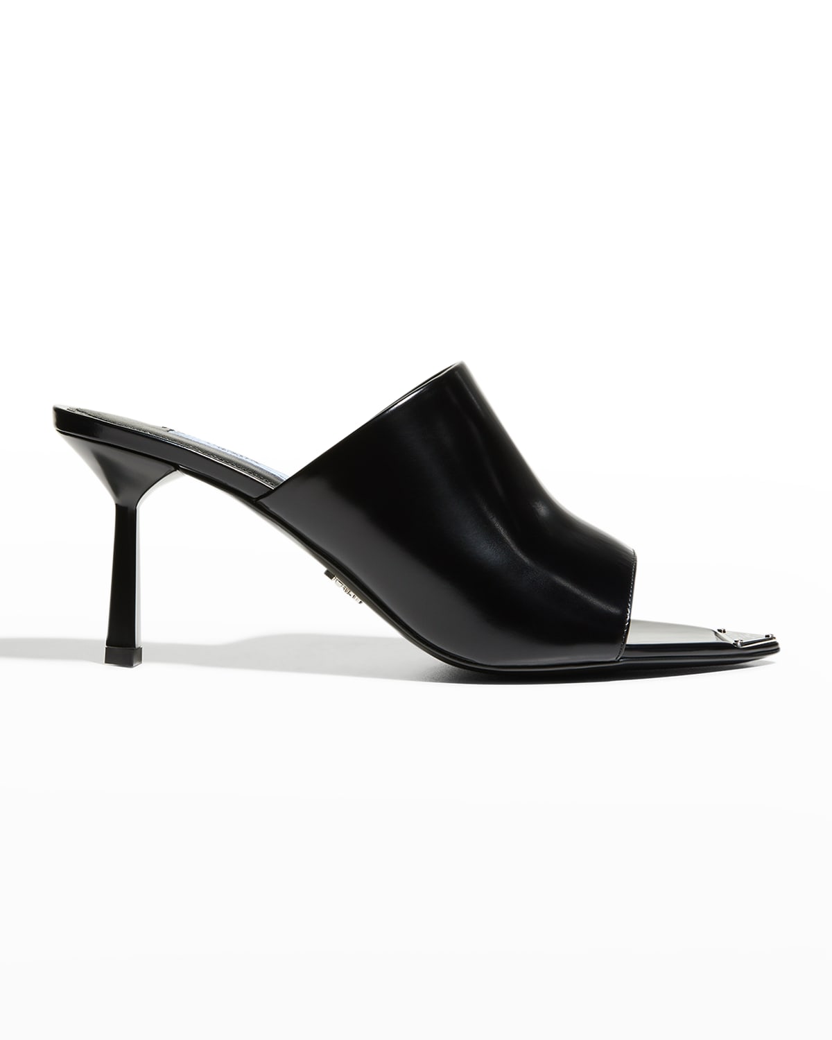 Jil Sander Agnellato Calfskin Slide Mules | Neiman Marcus