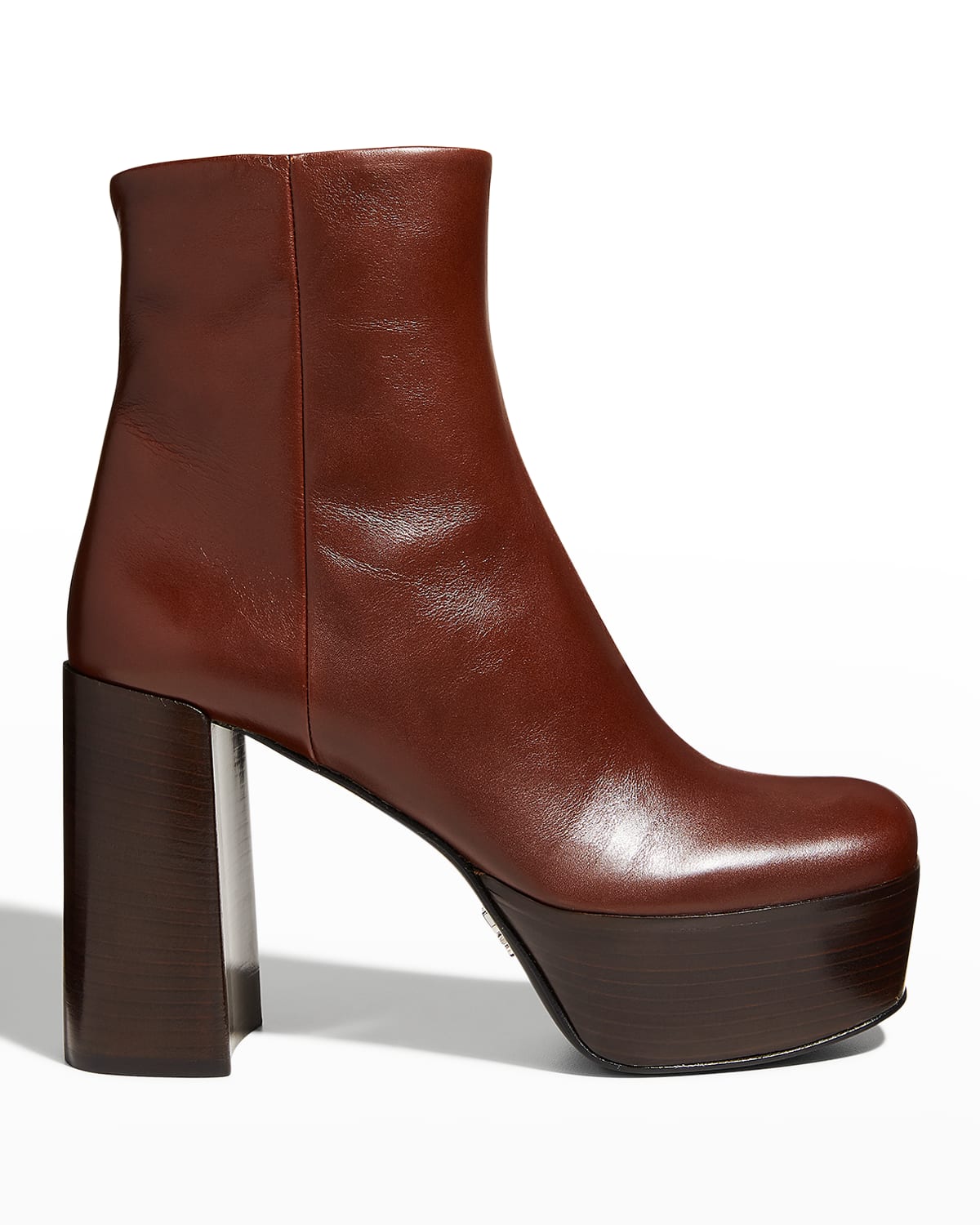 Prada Leather Zip Ankle-Booties | Neiman Marcus