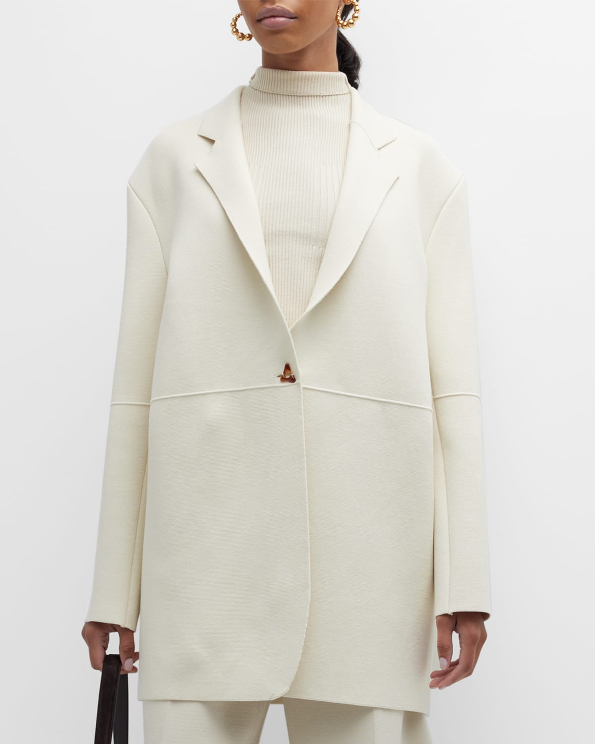 Vince Leather Blazer Coat | Neiman Marcus