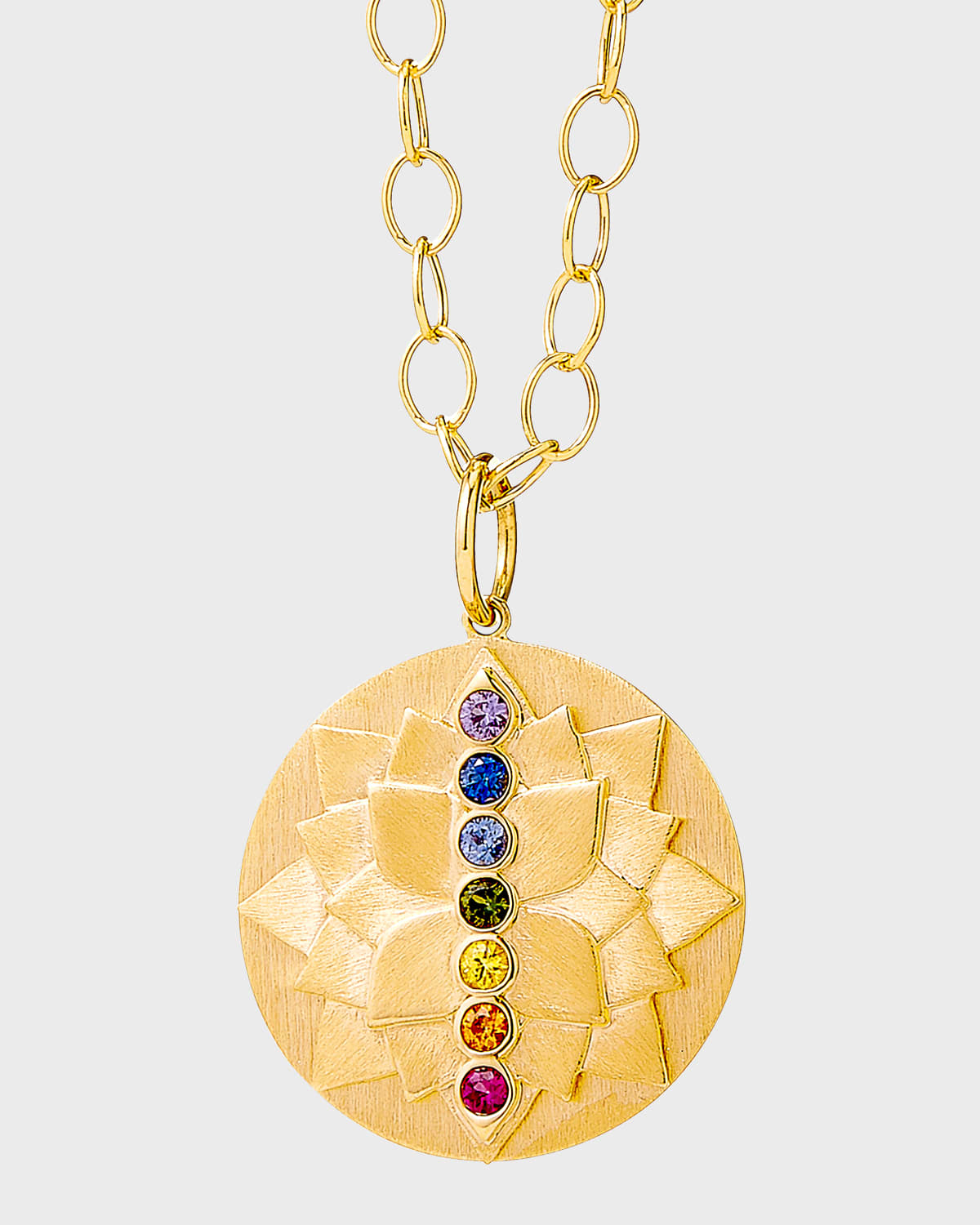 Syna Yellow Gold Cosmic Swivel Pendant Necklace with Lapis Lazuli Bead ...