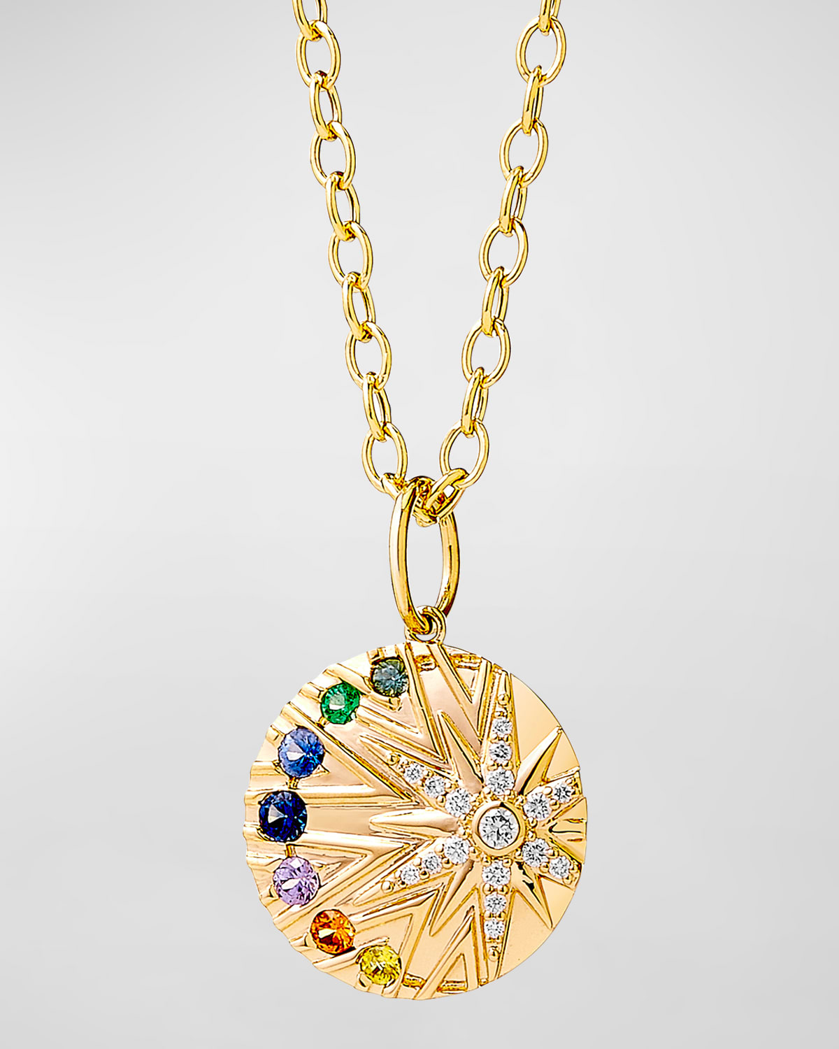 Syna 18k Diamond Palm Leaf Pendant Necklace | Neiman Marcus