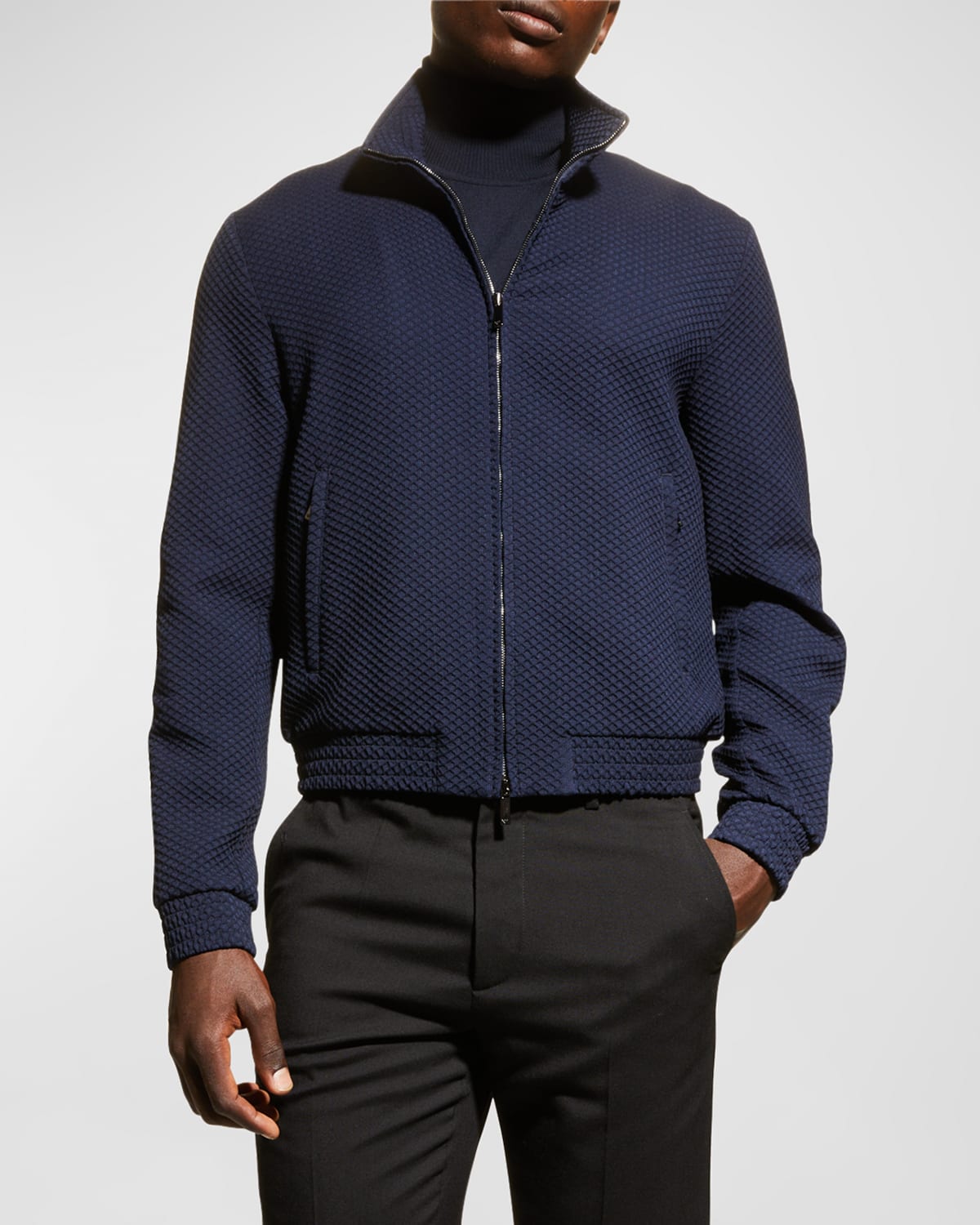 Corneliani Men's Cashmere Bomber Jacket | Neiman Marcus
