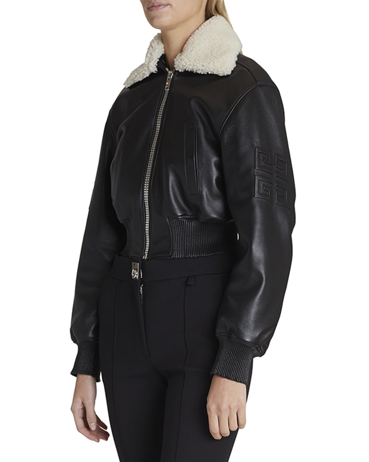 Tu Lize Embroidered Sleeve Faux Fur Bomber Jacket | Neiman Marcus