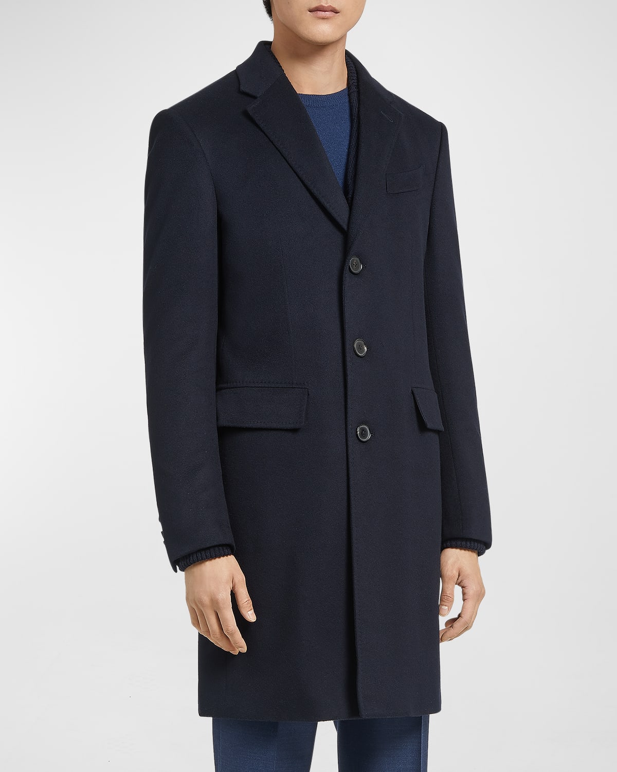 Alexander McQueen Men's Cashmere-Wool Topcoat | Neiman Marcus