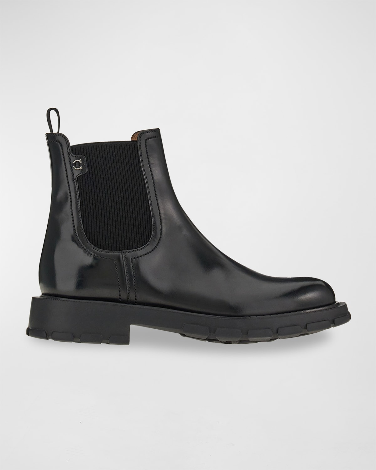 Prada Men's Brushed Leather Chelsea Boots | Neiman Marcus