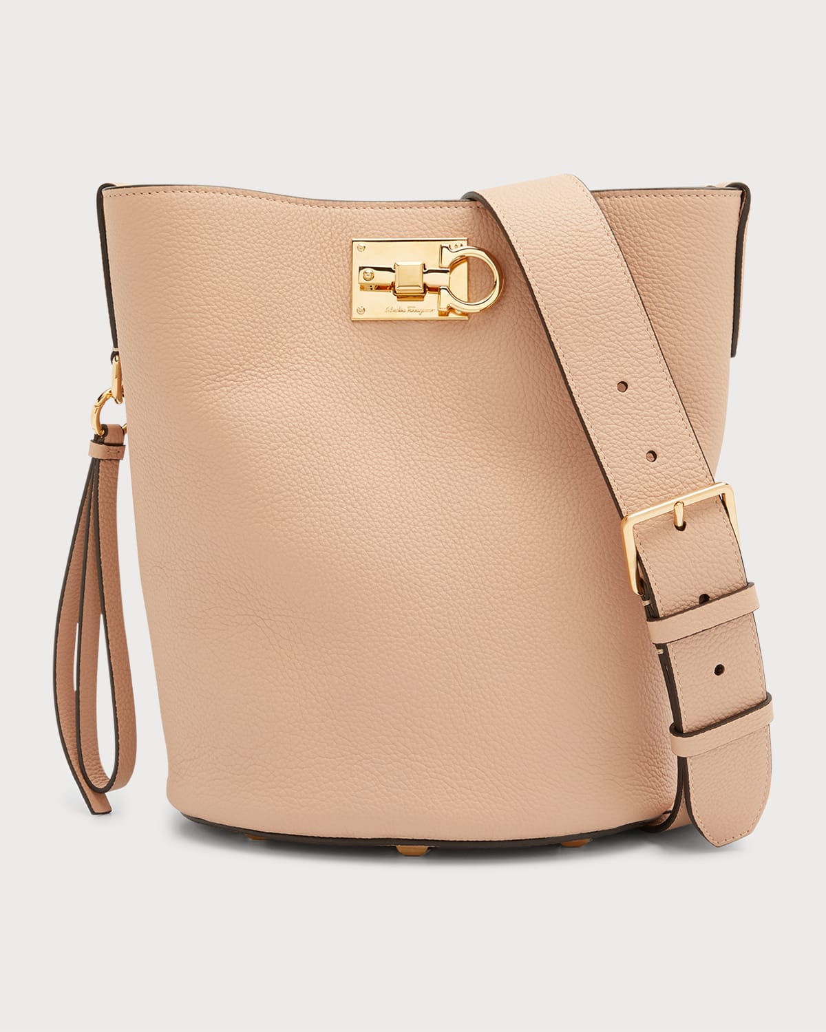 Ferragamo The Studio Gancio Leather Top-Handle Bag | Neiman Marcus