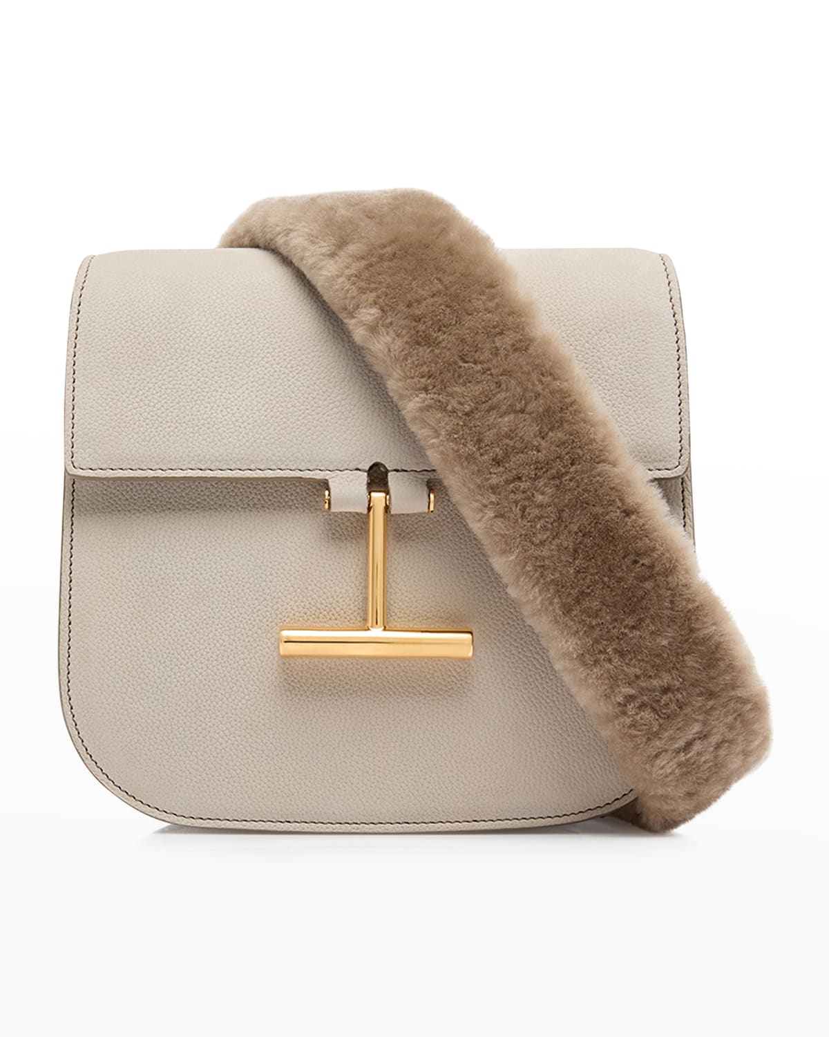 Shinola Birdy Shearling Bucket Crossbody Bag | Neiman Marcus