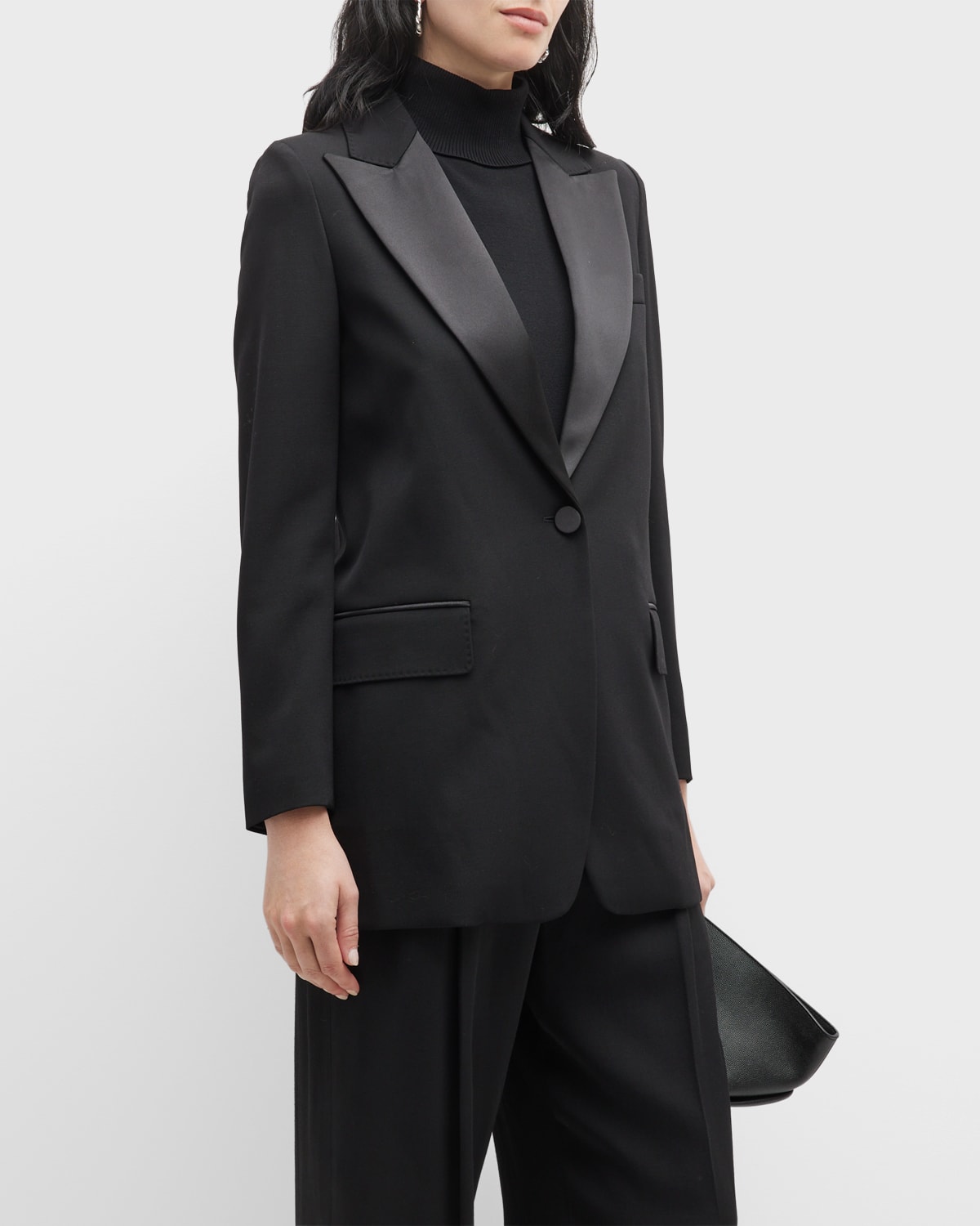 INTERIOR Fontaine Single-Breasted Slim Suit Jacket | Neiman Marcus