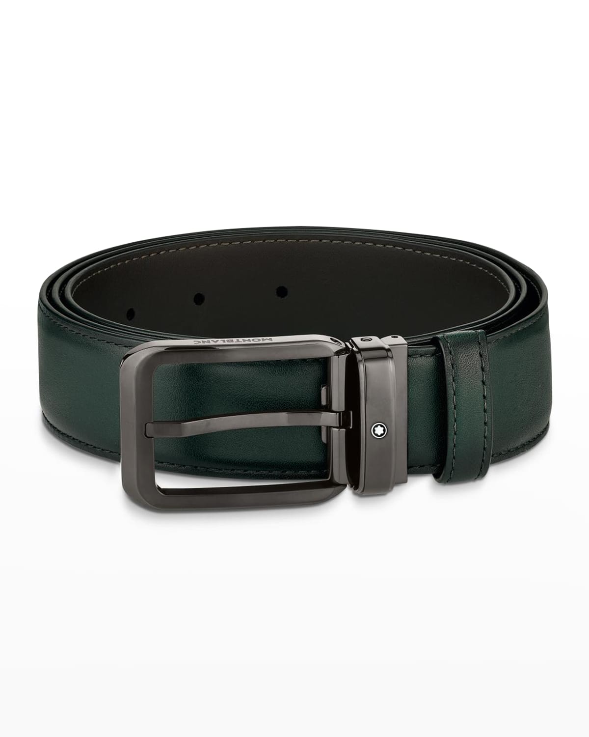 Montblanc Men's Rectangle Pin Buckle Leather Belt | Neiman Marcus