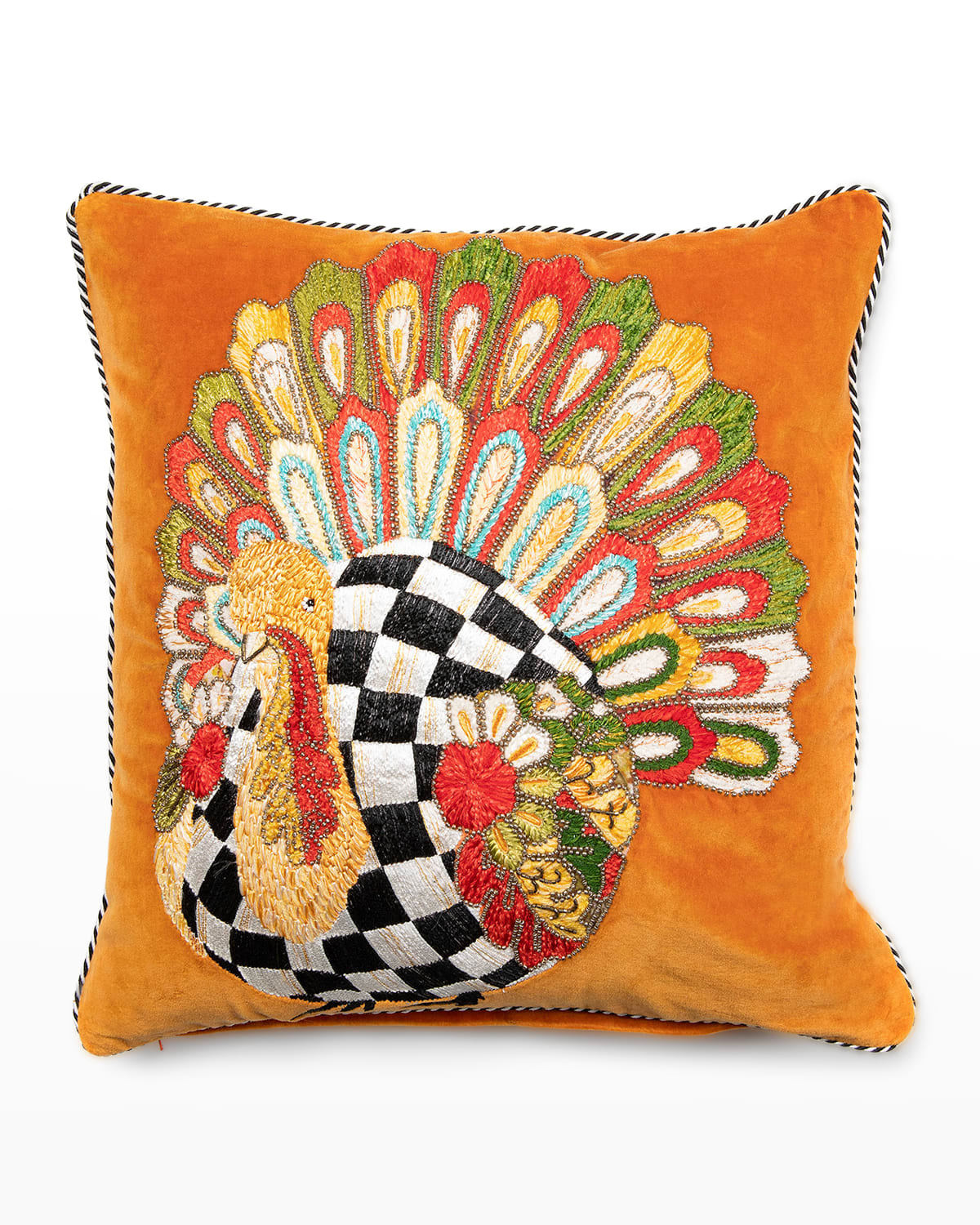 MacKenzie-Childs Ming Poppies Pillow | Neiman Marcus