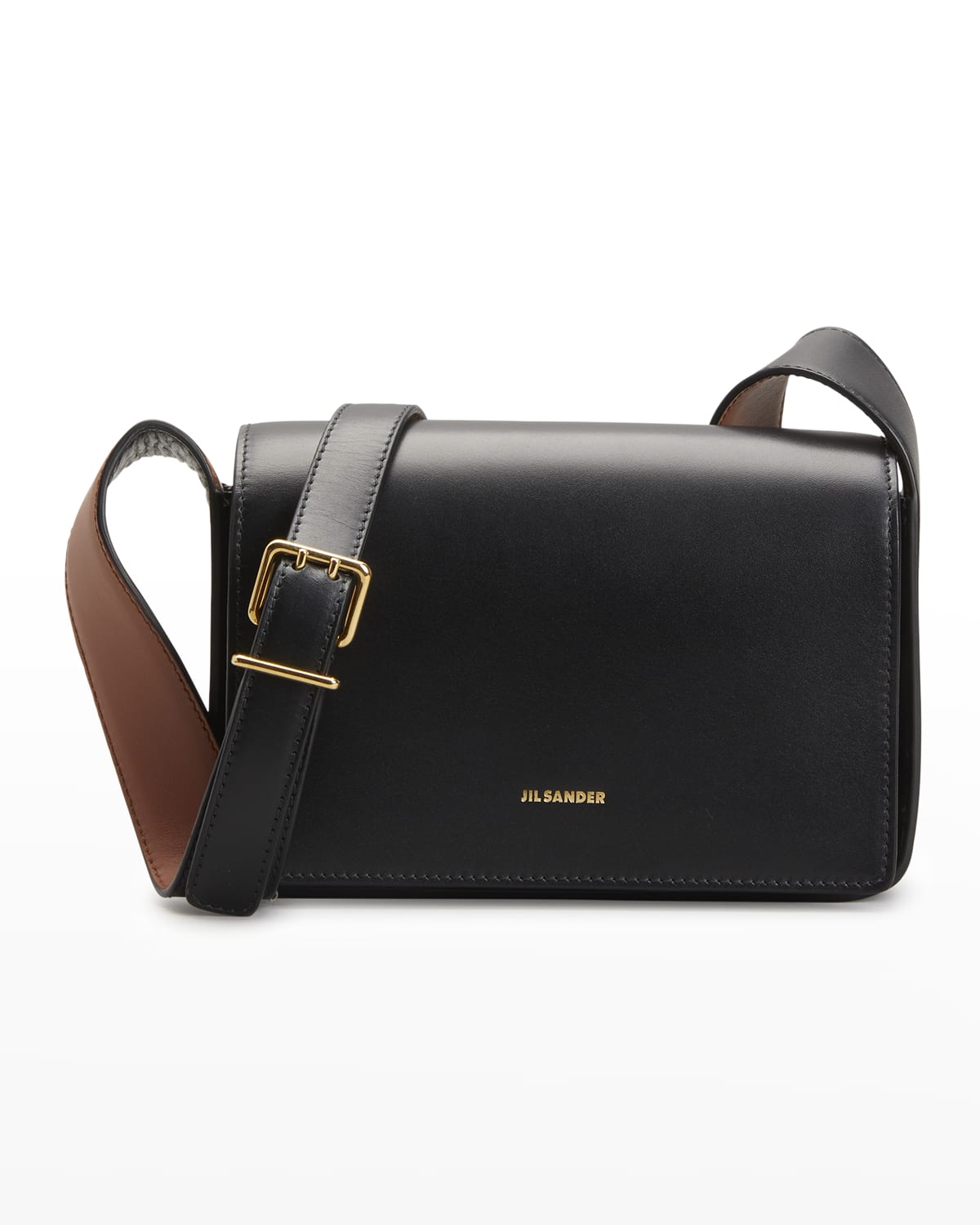 Jil Sander Almond Medium Leather Shoulder Bag | Neiman Marcus