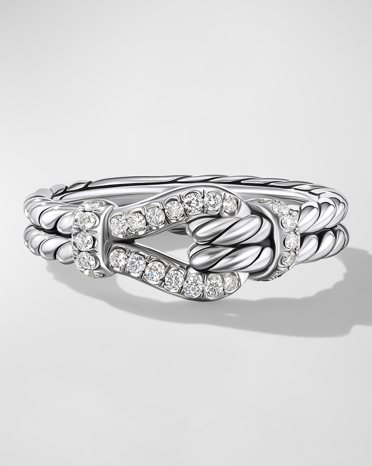 David Yurman Petite X Ring in Silver with 18K Gold, 4mm | Neiman Marcus