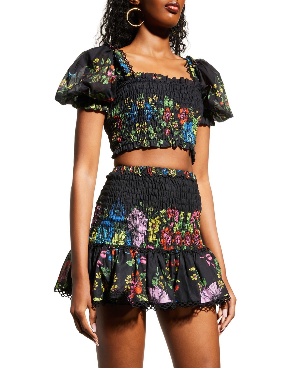 Aje Expressive Pleated Organza Crop Top | Neiman Marcus