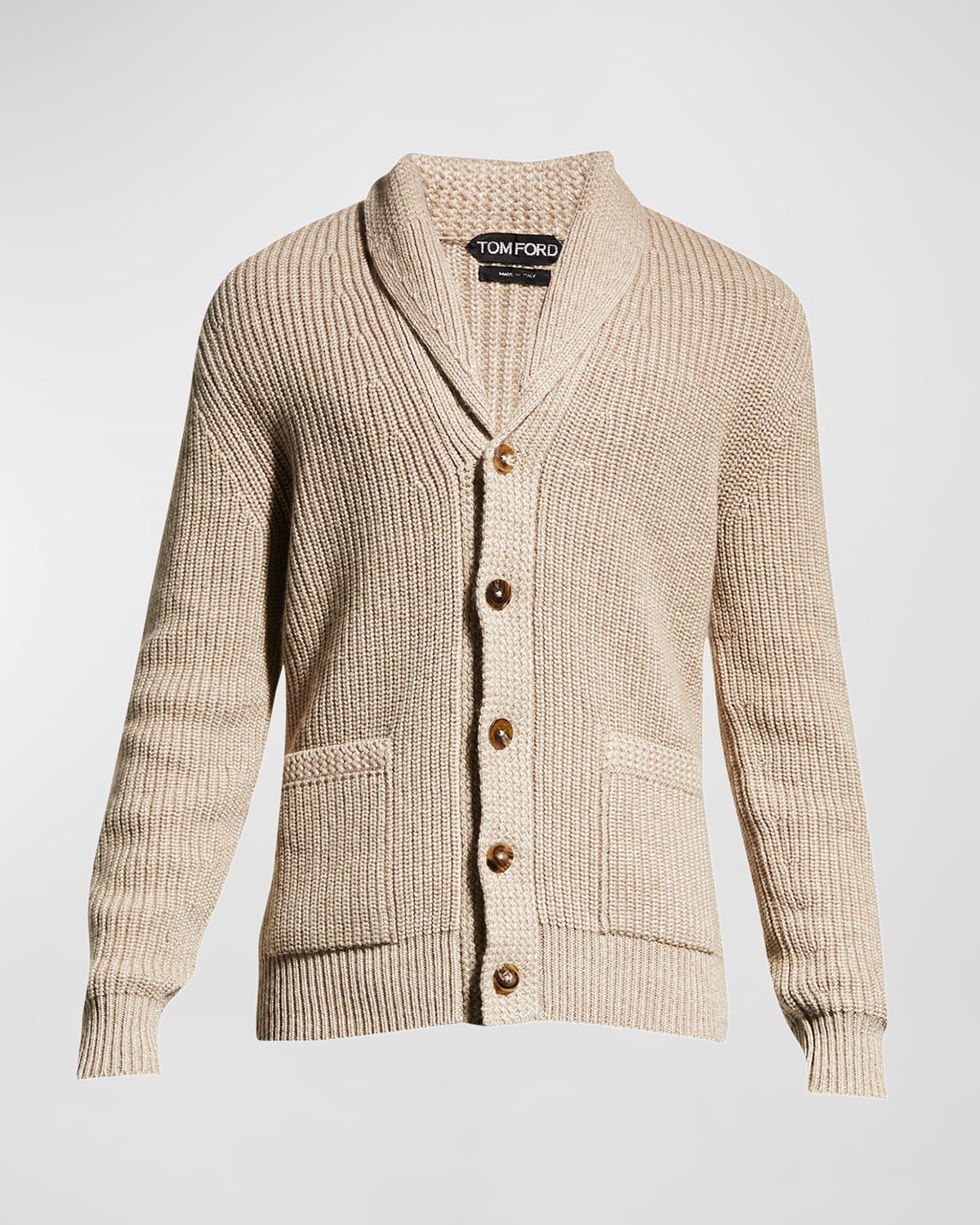 TOM FORD Men's Cashmere-Linen Knit Cardigan | Neiman Marcus