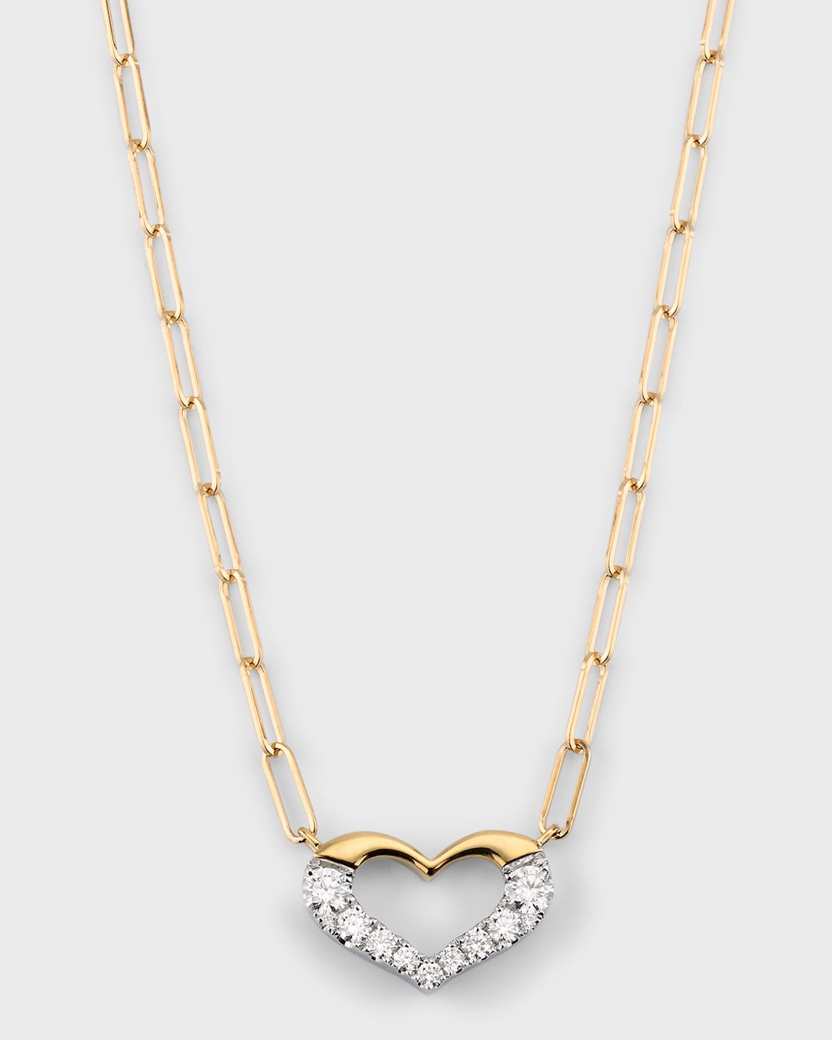 Frederic Sage 18K Yellow and White Gold Small Oval Diamond Pendant ... Frederic Sage 18K Yellow and White Gold Small Oval Diamond Pendant ...