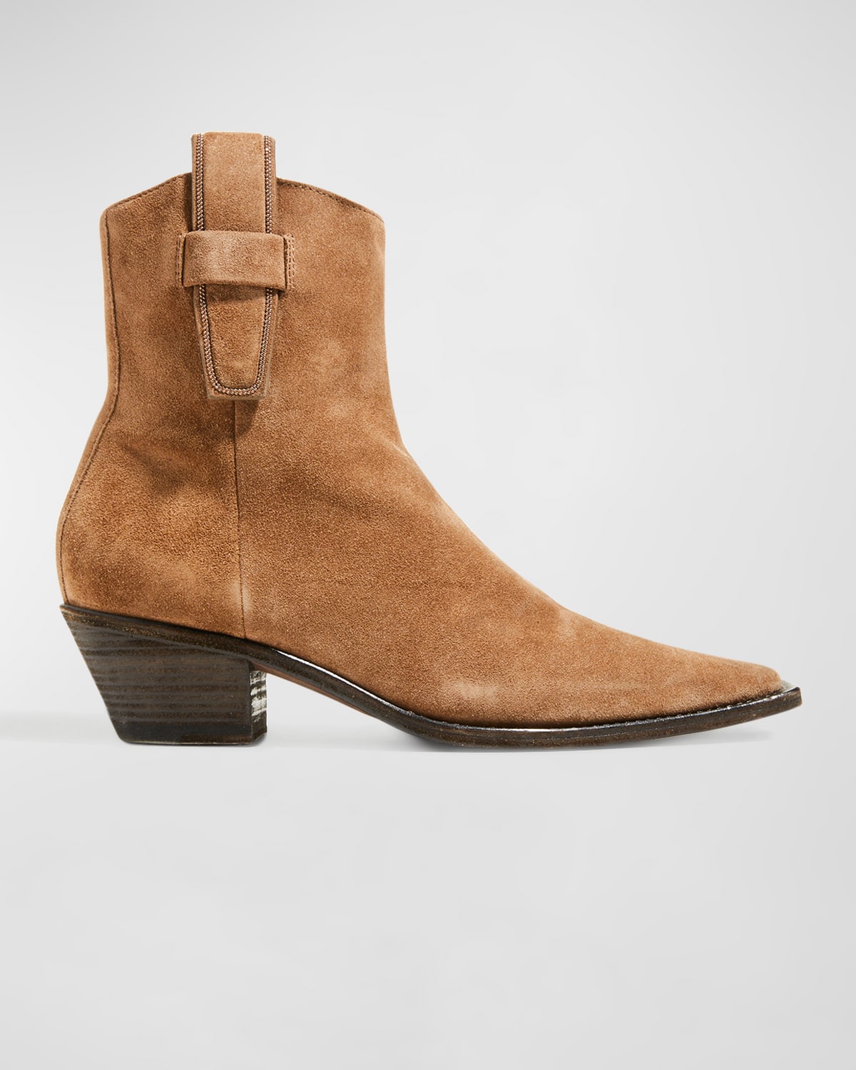 Miu Miu Tronchetti Calfskin Western Booties | Neiman Marcus